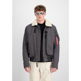 Bomberjacke Alpha Industries "DA-3 Bomber", Herren, Gr. 3XL, grau (vintage grau), Obermaterial: 65% Baumwolle, 35% Nylon, Jacken Bomberjacke