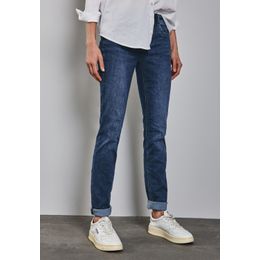 Comfort-fit-Jeans Street One, Damen, Gr. 24, L&auml;nge 30, blau (dunkelblau wash), Jeans, 78% Baumwolle, 21% Polyester, 1% Elasthan, unifarben, lang, Jeans, Middle Waist