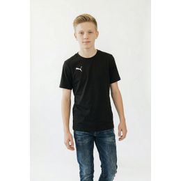 Trainingsshirt Puma "TEAMGOAL CASUALS TEE JR", Jungen, Gr. 128, Puma schwarz, Puma wei&szlig;, Jersey, Obermaterial: 100% Baumwolle, unifarben, regular fit normal, Rundhals, Shirts, f&uuml;r Jugendliche, Kurzarm, f&uuml;r sportliche Aktivit&auml;ten