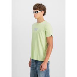 T-Shirt Alpha Industries "Metal Plate T-Shirt", Herren, Gr. XL, gr&uuml;n (arctic lime), Obermaterial: 100% Baumwolle, Shirts T-Shirt