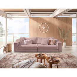 Big-Sofa Home Affaire "Enisa, bequeme, legere Polsterung B/T/H: 290/127/85 cm, Mega Sofa", rosa (altrosa), B:290cm H:85cm T:127cm, Cord (88% Polyester / 12% Polyacryl), Sofas, Big-Sofa, Zeitloses und stylisches Loungem&ouml;bel, in Fein- und Breitcord