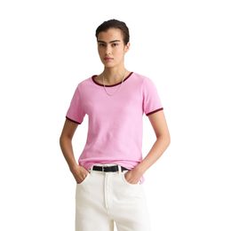 Marc O'Polo T-Shirt MARC O'POLO DENIM "aus reiner Bio-Baumwolle", Damen, Gr. L, medium pink, Obermaterial: 100% Baumwolle, unifarben, Basic, slim fit, Rundhals, normaler Saum, Shirts T-Shirt