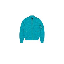 Bomberjacke Alpha Industries "MA-1 VF Light W", Damen, Gr. L, blau (blau lagoon), Obermaterial: 100% Nylon, Futter: 100% Nylon, Jacken Bomberjacke