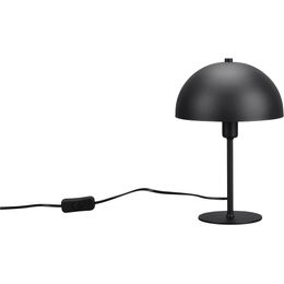 Trio LEUCHTEN Schreibtischlampe "NOLA, Tischlampe Pilzform H&ouml;he 31cm &Oslash; 20cm, exkl 1x E14 Leuchtmittel", schwarz (schwarz matt gold), 1, &Oslash; 20cm H: 30,5cm, 1 Stk., Leuchten, Schreibtisch Leuchte Schirm innen gold, Schnurschalter mit 180cm Kabel, Schreibtischlampe