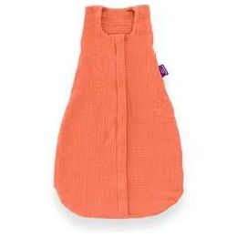 Tr&auml;umeland Babyschlafsack TR&Auml;UMELAND "Sommerschlafsack LIEBMICH Baumwollmusselin, in den Gr&ouml;&szlig;en 60-110", Baby, Gr. L: 90cm, orange (aprikose), Bezug: 100% Baumwolle, Schlafs&auml;cke
