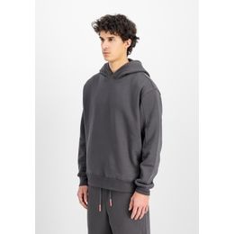 Hoodie Alpha Industries "Studio Edition Hoodie", Herren, Gr. L, grau (vintage grau), Obermaterial: 80% Baumwolle, 20% Polyester, loose fit, Sweatshirts Hoodie