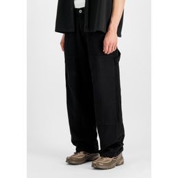 Cargohose Alpha Industries "Carpenter Pant", Damen, Gr. 30, Normalgr&ouml;&szlig;en, schwarz, Obermaterial: 100% Baumwolle, Hosen Cargohose