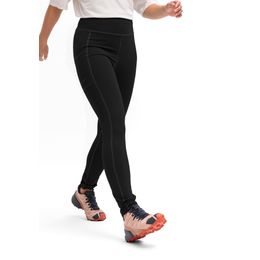 Funktionsleggings Maier Sports "Da-Tight el. MS FAV Long Tight W", Damen, Gr. 40, N-Gr, schwarz, Obermaterial: 85% Polyamid, 15% Elasthan, Hosen, bequeme Passform, f&uuml;r Wandern und aktive Unternehmungen
