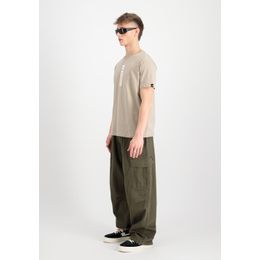 T-Shirt Alpha Industries "Alpha Puff Print T-Shirt", Herren, Gr. XL, beige (vintage sand), Obermaterial: 100% Baumwolle, Shirts T-Shirt