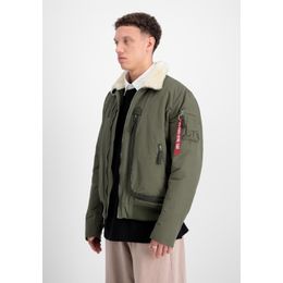 Bomberjacke Alpha Industries "DA-3 Bomber", Herren, Gr. L, gr&uuml;n (schwarz olive), Obermaterial: 65% Baumwolle, 35% Nylon, Jacken Bomberjacke