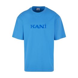 T-Shirt Karl Kani "Karl Kani Herren KM242-026-3 Splash Retro Tee", Damen, Gr. L, aqua, 100% Baumwolle, bedruckt, oversize, Rundhals, Shirts T-Shirt
