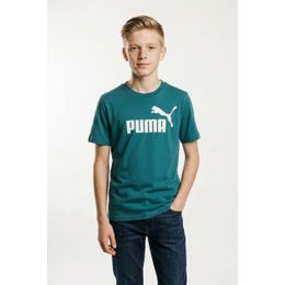 T-Shirt Puma "ESS NO. 1 LOGO TEE B", Jungen, Gr. 128, emerald ice, Jersey, Obermaterial: 100% Baumwolle, bedruckt, regular fit normal, Rundhals, Shirts T-Shirt, Regular Fit, Kurzarm, f&uuml;r Jugendliche, Rundhalsausschnitt