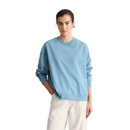Marc O'Polo Sweatshirt MARC O'POLO DENIM "aus reinem Organic Cotton", Damen, Gr. L, blau dawn, Obermaterial: 100% Baumwolle, unifarben, oversize, Rundhals, Sweatshirts Sweatshirt