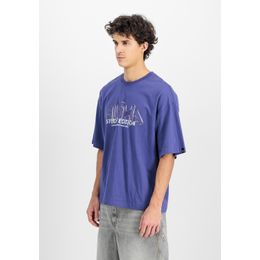 T-Shirt Alpha Industries "Studio Edition Vibe T-Shirt", Herren, Gr. M, lila (night lila), Obermaterial: 100% Baumwolle, Shirts T-Shirt