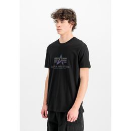 T-Shirt Alpha Industries "Basic T-Shirt BL Rainbow Ref.", Herren, Gr. L, schwarz, Obermaterial: 100% Baumwolle, Shirts T-Shirt