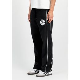 Jogginghose Alpha Industries "Logo Jogger", Herren, Gr. L, Normalgr&ouml;&szlig;en, schwarz, Obermaterial: 80% Baumwolle, 20% Polyester, Hosen Jogginghose