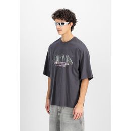 T-Shirt Alpha Industries "Studio Edition Vibe T-Shirt", Damen, Gr. L, grau (vintage grau), Obermaterial: 100% Baumwolle, Shirts T-Shirt