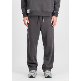 Jogginghose Alpha Industries "Studio Edition Jogger", Herren, Gr. L, Normalgr&ouml;&szlig;en, grau (vintage grau), Obermaterial: 80% Baumwolle, 20% Polyester, Hosen Jogginghose
