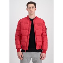 Bomberjacke Alpha Industries "MA-1 Puffer Bomber", Herren, Gr. L, rot (mars rot), Obermaterial: 100% Polyester; Futter: 100% Polyester; F&uuml;llung: 100% Polyester, Jacken Bomberjacke