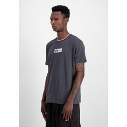 T-Shirt Alpha Industries "Metal Plate T-Shirt", Herren, Gr. L, grau (vintage grau), Obermaterial: 100% Baumwolle, Shirts T-Shirt