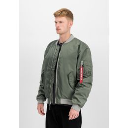 Bomberjacke Alpha Industries "MA-1 CS", Damen, Gr. L, gr&uuml;n (vintage gr&uuml;n), Obermaterial: 100% Nylon; Futter: 100% Nylon; F&uuml;llung: 100% Polyester, Jacken Bomberjacke