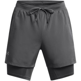 Under Armour LAUNCH Laufshorts Herren - Gr&ouml;&szlig;e XXL - grau