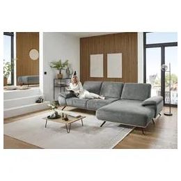 Ecksofa DIE PLANBAR "ZE-EM18063, Breite 322 cm", cyber grau, B:322cm H:89cm T:187cm, 100% Recyceltes Polyester, Sofas, Ecksofa, wahlweise mit Sitztiefen- und Armteilverstellung