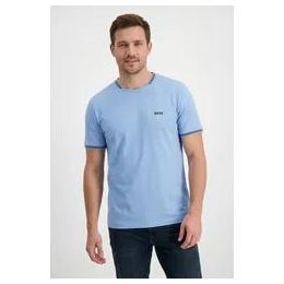 T-Shirt BOSS Green "Taul", Herren, Gr. 3XL, open blau469, Single Jersey, Obermaterial: 92% Baumwolle, 8% Elasthan, regular fit normal, Rundhals, Rippb&uuml;ndchen, Shirts T-Shirt, aus softem Stretch-Baumwoll-Piqu&eacute;, Regular Fit, K&uuml;hlend