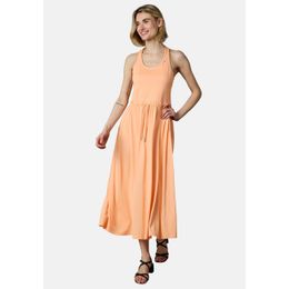 Shirtkleid Ragwear "Mauglia YOUMODO", Damen, Gr. L (40), Normalgr&ouml;&szlig;en, peach, Material 68% Modal, 32% Polyester, tailliert kniebedeckend, Rundhals, &Auml;rmel ohne &Auml;rmelschlitz normaler Saum, Kleider Shirtkleid, Sommerkleid mit Tr&auml;gern und Taillenzugband
