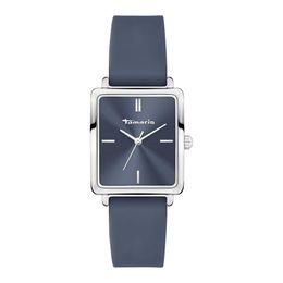 Quarzuhr Tamaris "Signature Square Silicon", navy, Armbanduhren, Damen, Quarzuhr, Armbanduhr, Damenuhr, Silikonarmband, analog