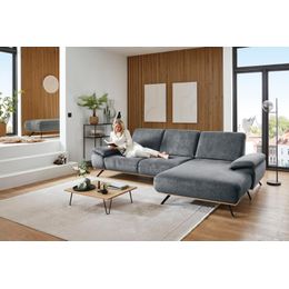 Ecksofa DIE PLANBAR "ZE-EM18063, Breite 322 cm", cyber anthrazit, B:322cm H:89cm T:187cm, 100% Recyceltes Polyester, Sofas, Ecksofa, wahlweise mit Sitztiefen- und Armteilverstellung