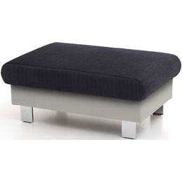 Hocker COTTA "Komaris, B: 100 cm", argent, schwarz, B:100cm H:45cm T:65cm, Microfaser PRIMABELLE (100% Polyester);Kunstleder SOFTLUX;Feinstruktur (100% Polyester);Kunstleder SOFTLUX/Struktur (100% Polyester);NaturLEDER, Hocker, Hocker, individuell zu kombinieren