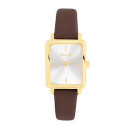 Quarzuhr Tamaris "Tiny Leather", braun, Armbanduhren, Damen, Quarzuhr, Armbanduhr, Damenuhr, Lederarmband, analog