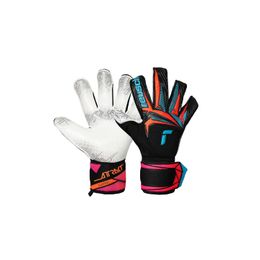 Torwarthandschuhe Reusch "Attrakt Advance Evolution Glueprint", Damen, Gr. 11, schwarz, 49% Latex, 34% Polyester, 7% Lederimitat, 6% Polyamid, Handschuhe, mit atmungsaktiven Mesh-Eins&auml;tzen