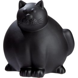 Skulptur Gilde "Figur Katze Molli", schwarz, B:27cm H:30cm T:26cm, Keramik, Dekofiguren