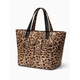 Schultertasche "Big Leo", Damen, Gr. B/H/T: 54cm x 33cm x 20cm onesize, braun, Kunstfaser, Collezione Alessandro, Taschen Schultertasche, XXL Handtasche im Leo-Look