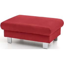 Hocker COTTA "Komaris, B: 100 cm", rot, B:100cm H:45cm T:65cm, Microfaser PRIMABELLE (100% Polyester);Kunstleder SOFTLUX;Feinstruktur (100% Polyester);Kunstleder SOFTLUX/Struktur (100% Polyester);NaturLEDER, Hocker, Hocker, individuell zu kombinieren