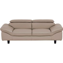 2-Sitzer Home Affaire "Pilot", sand, B:202cm T:108cm, Sofas, Big-Sofa mit Kopfteilverstellung