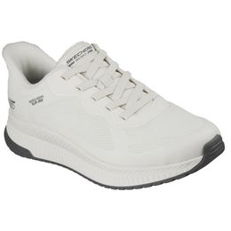 Slip-On Sneaker Skechers "BOBS SQUAD 4", Herren, Gr. 46, sanftes wei&szlig;, Synthetik, Textil, Schuhe, Trainingsschuh, Sneaker, Schn&uuml;rschuh zum einfachen Schlupfen