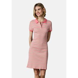 A-Linien-Kleid Ragwear "Colaro Stripes Dress YOUMODO", Damen, Gr. M (38), Normalgr&ouml;&szlig;en, pink, Material: 95% Baumwolle, 5% Elasthan, tailliert knieumspielend, hoch geschlossener Ausschnitt, eng B&uuml;ndchen, Kleider, Gestreiftes Damen Minikleid mit Hemdkragen