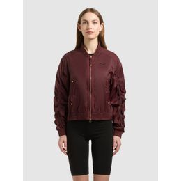 Blouson Khujo "TUVAY", Damen, Gr. L, grapeful rot, Web, 100% Nylon, unifarben, regular fit, eingesetzt Rippb&uuml;ndchen, Jacken Blouson