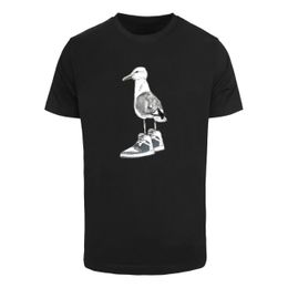 T-Shirt MisterTee "MisterTee Herren Seagull Sneakers Tee", Damen, Gr. L, schwarz, 100% Baumwolle, unifarben, normal, Rundhals, Shirts T-Shirt