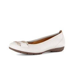 Ballerina Gabor "Sportliche Ballerina", Damen, Gr. 37, creme, Schuhe Ballerina