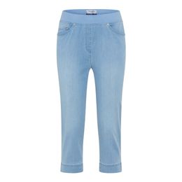 5-Pocket-Jeans RAPHAELA BY Brax "Style PAMINA CAPRI", Damen, Gr. 42, Normalgr&ouml;&szlig;en, hellblau, Denim/Jeans, 50% Baumwolle, 40% Lyocell, 7% Elastomultiester, 3% Elasthan, Jeans 5-Pocket-Jeans