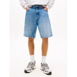 Shorts Tommy Jeans "JAIMIE RELAXED", Damen, Gr. 32, N-Gr, denim medium, Denim/Jeans, Obermaterial: 71% Baumwolle, 29% Lyocell, unifarben, relaxed fit kurz, Hosen Shorts, Relaxed fit mit Taschen