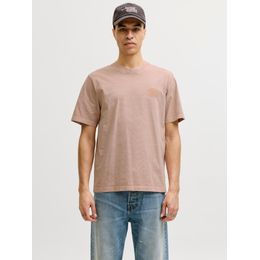 Jack & Jones T-Shirt JACK & JONES "JPRBLUFELIX SS TEE", Damen, Gr. L, misty rose, Jersey, Obermaterial: 100% Baumwolle, unifarben, regular fit normal, Rundhals, angesetztes B&uuml;ndchen, Shirts T-Shirt, mit Logo Print