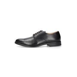 Schn&uuml;rschuh Henry Stevens "Wes PD", Herren, Gr. 40, schwarz, Kalbsleder, Schuhe Schn&uuml;rschuh