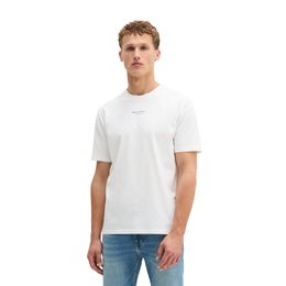 Marc O'Polo T-Shirt MARC O'POLO "aus reiner Bio-Baumwolle", Damen, Gr. S, wei&szlig;, Obermaterial: 100% Baumwolle, unifarben, regular fit, Rundhals, Umschlagbund, Shirts T-Shirt