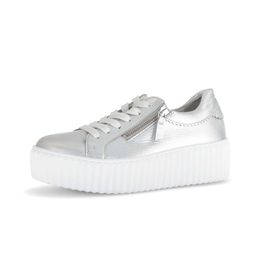 Sneaker Gabor "Sneaker low", Damen, Gr. 35,5, silber, Schuhe Sneaker