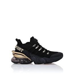 Sneaker Plein Sport "Tiger Attack//Gen.x.4", Damen, Gr. 35, Normalschaft, schwarz (0216, schwarz, gold), Schuhe Sneaker